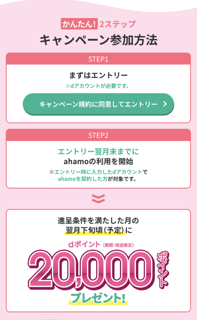 ahamoキャンペーンの20000ポイントはirumoやeximoに移行してもOK。